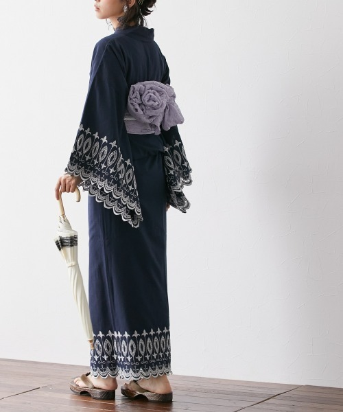 Neina（ネイナ）の「【ドロップ】【浴衣】デザイン刺しゅう浴衣（ゆかた＋へこ帯） Neina（浴衣）」 - WEAR