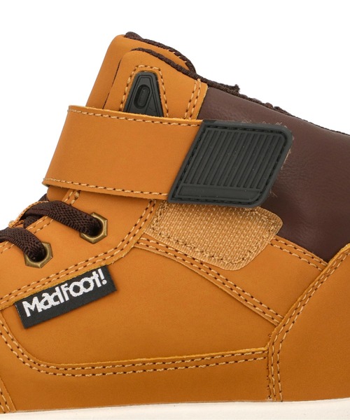 MAD FOOT（マッドフット）の「MADFOOT! マッドフット キッズ 耐水シューズ 【滑りにくい/幅広3E】 ブーツスニーカー ハイ ...