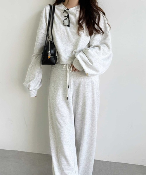 YOUING.（ユイン）の「ダブルウエストワイドスウェットパンツ（スウェットパンツ）」 - WEAR