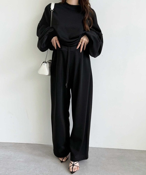 YOUING.（ユイン）の「ダブルウエストワイドスウェットパンツ（スウェットパンツ）」 - WEAR