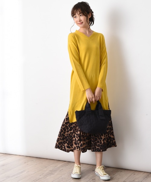 INTERPLANET（インタープラネット）の「【WEB限定】カシミヤタッチVネックロングニット（ニット/セーター）」 - WEAR