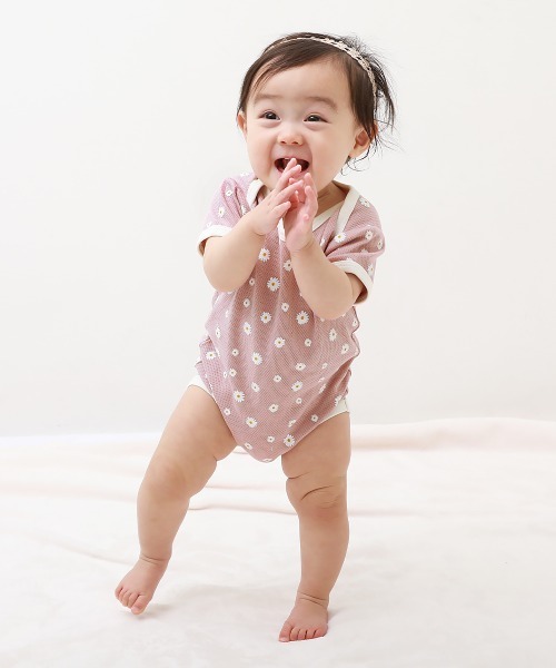 devirock（デビロック）の「2枚セット 綿100% 吸汗速乾 ガールズメッシュボディスーツ（肌着）」 - WEAR