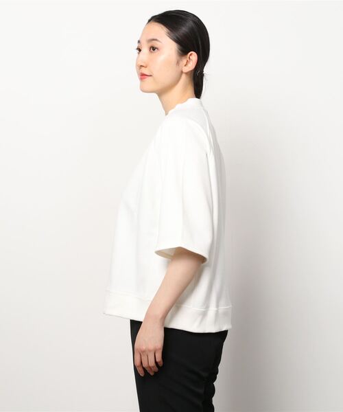 Sov.（ソブ）の「ハーフスリーブダブルニットトップス（Tシャツ/カットソー）」 - WEAR