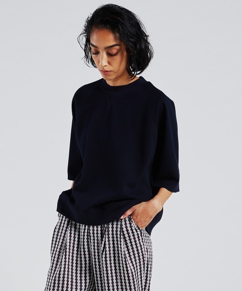 Sov.（ソブ）の「ハーフスリーブダブルニットトップス（Tシャツ/カットソー）」 - WEAR