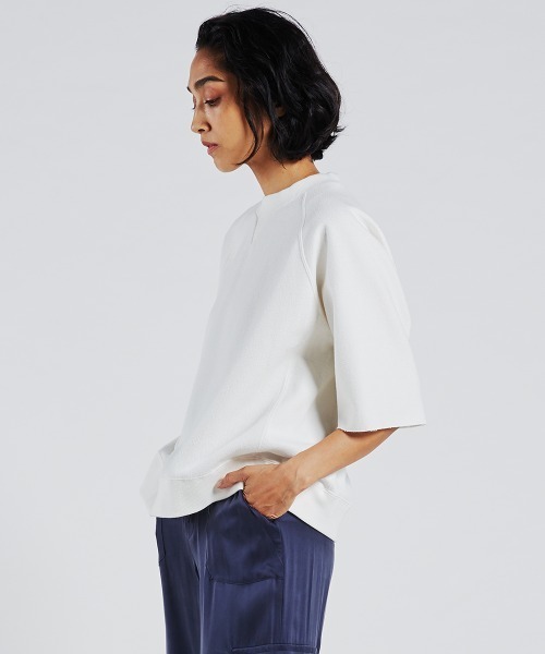 Sov.（ソブ）の「ハーフスリーブダブルニットトップス（Tシャツ/カットソー）」 - WEAR