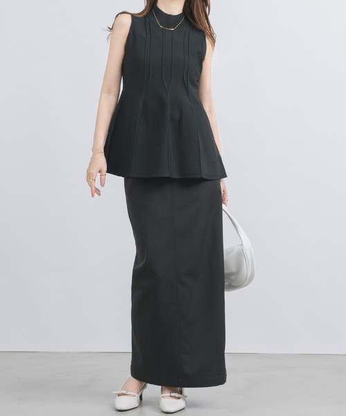 NEUNA（ヌナ）の「【1枚で決まる高見えトップス。】ウエストボリュームラインフリルノースリーブトップス（Tシャツ/カットソー）」 - WEAR