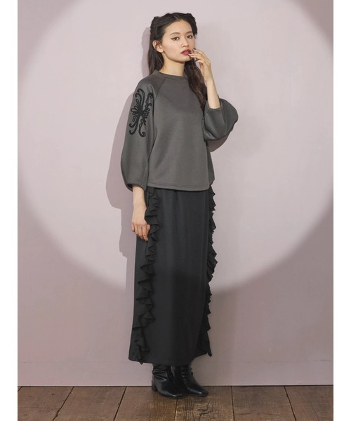 ESCAR（エスカー）の「 ESCAR サイドラッフルナロースカート（スカート）」 - WEAR