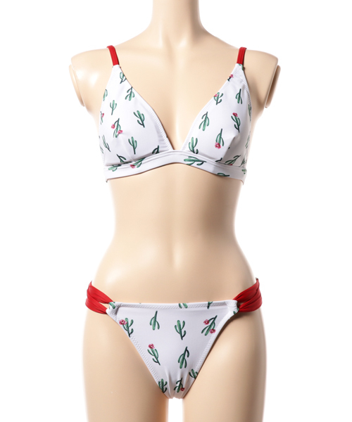 Defilious（デフィリアス）の「Defilious | サボテン柄 三角ビキニ水着【9Mサイズ】（水着）」 - WEAR