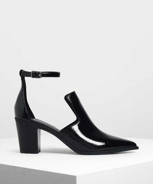 CHARLES & KEITH（チャールズ & キース）の「アンクルストラップ ブーティー / Ankle Strap Booties（ブーツ ...