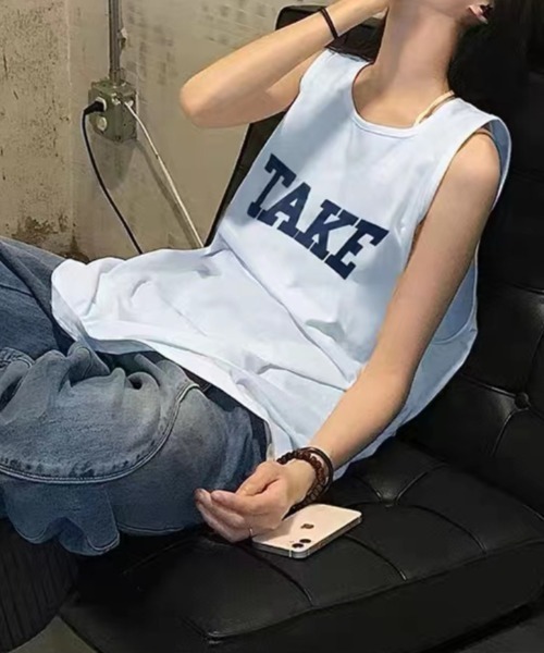 Teem Store（チームストア）の「フロントプリント オーバーサイズタンクトップ（タンクトップ）」 - WEAR