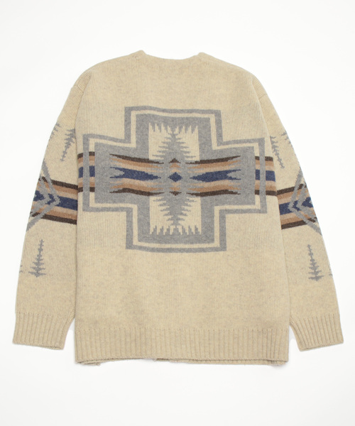 PENDLETON（ペンドルトン）の「PENDLETON/ペンドルトン Vネックカーディガン セーター/ネイティブ柄 ハーディング柄/スリーブロゴ バックロゴ 2575-0002（ニット ...