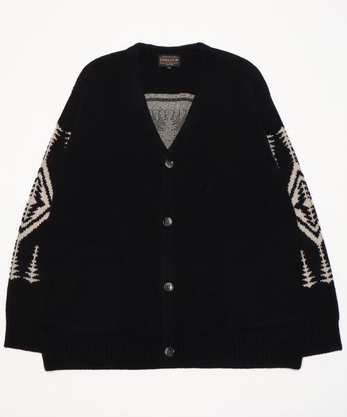 PENDLETON（ペンドルトン）の「PENDLETON/ペンドルトン Vネックカーディガン セーター/ネイティブ柄 ハーディング柄/スリーブロゴ バックロゴ 2575-0002（ニット ...