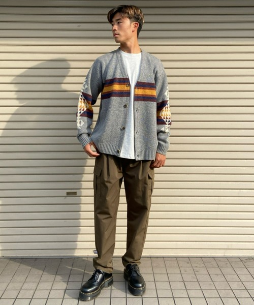 PENDLETON（ペンドルトン）の「PENDLETON/ペンドルトン Vネックカーディガン セーター/ネイティブ柄 ハーディング柄/スリーブロゴ バックロゴ 2575-0002（ニット ...