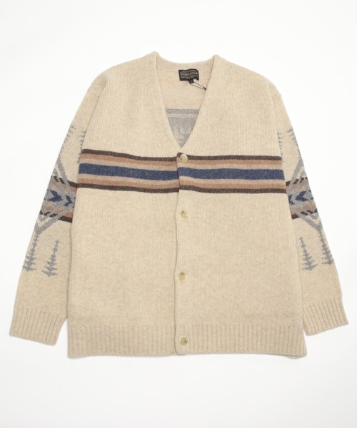 PENDLETON（ペンドルトン）の「PENDLETON/ペンドルトン Vネックカーディガン セーター/ネイティブ柄 ハーディング柄/スリーブロゴ バックロゴ 2575-0002（ニット ...