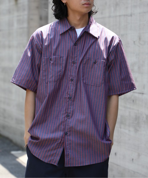 RED KAP（レッドキャップ）の「【RED KAP】4.25ワークシャツ半袖ストライプ RDKP-S0020（シャツ/ブラウス）」 - WEAR