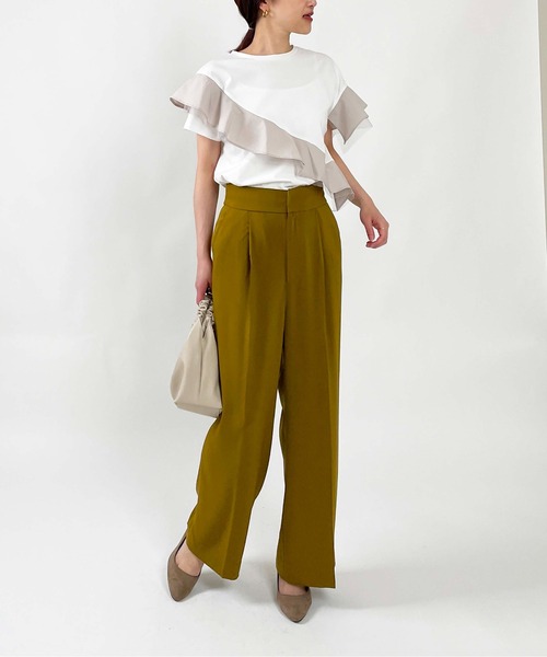 PICCIN（ピッチン）の「異素材ランダムフリルプルオーバー（Tシャツ/カットソー）」 - WEAR