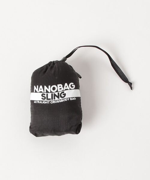 MAISON mou（メゾンムー）の「【NANOBAG/ナノバッグ】NANO SLINGブラック（エコバッグ/サブバッグ）」 - WEAR
