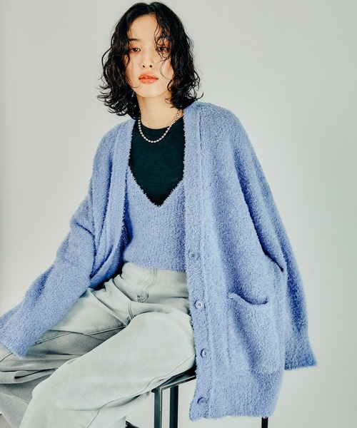 LEPSIM（レプシィム）の「5ゲージシャギーBIGカーディガン 213039（カーディガン/ボレロ）」 - WEAR