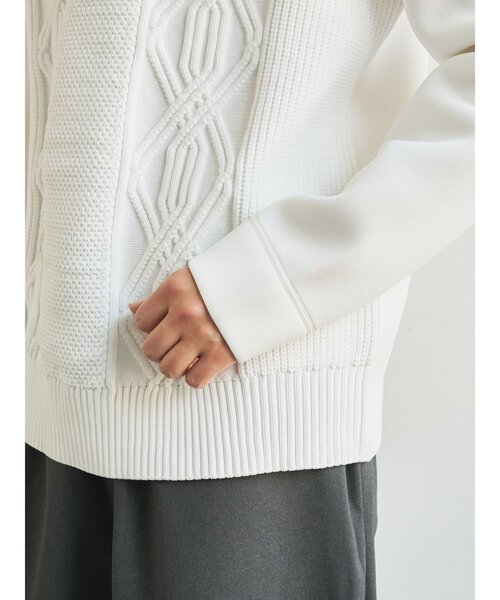 セール】【TRANSITION】ダンボールニット×5ゲージニットクルーネック