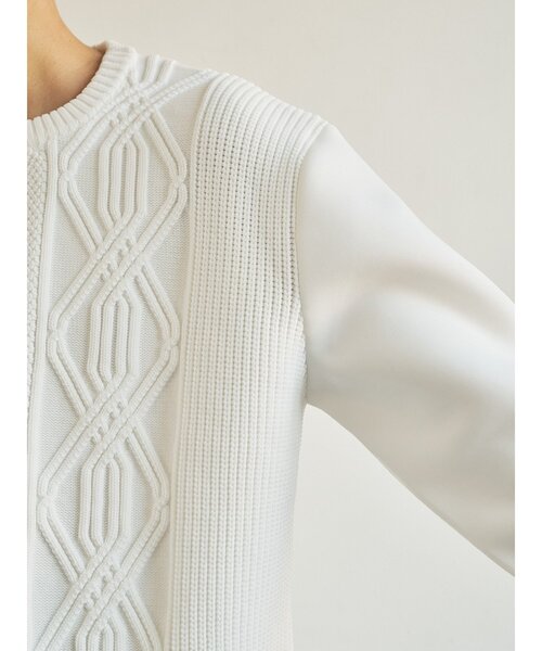 セール】【TRANSITION】ダンボールニット×5ゲージニットクルーネック