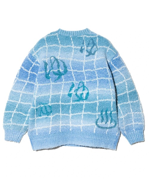 ゴースローキャラバン(GOSLOWCARAVAN)ゆったり銭湯MIXニットセーター 356111 BLU(Men’s) セール】ゆったり銭湯MIX ニットセーター（ニット/セーター）｜go slow