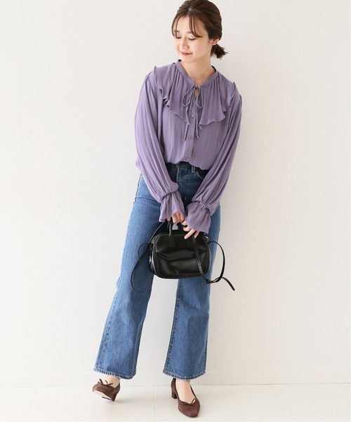 セール】フリルカラーブラウス【手洗い可能】◇（シャツ/ブラウス