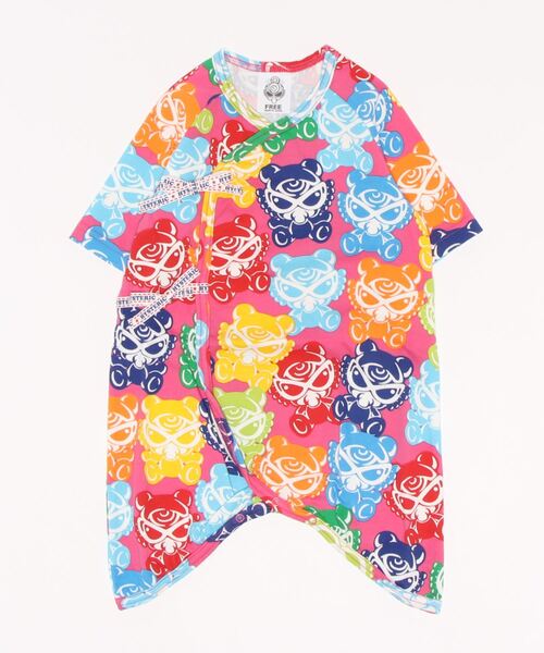 HYSTERIC MINI（ヒステリックミニ）の「[BLACK LABEL] TEDDY MINI SUGAR HIGH総柄 コンビ肌着（肌着 ...