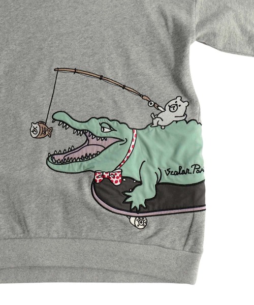 ScoLar Parity（スカラーパリティ）の「331006：サボりクマとワニのアップリケ刺繍プルオーバー（スウェット）」 - WEAR
