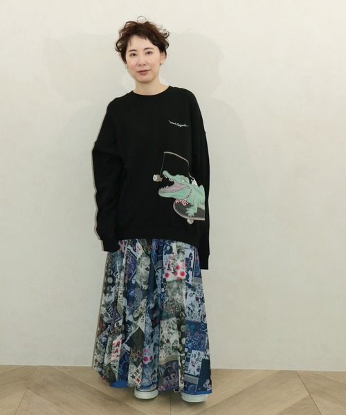 ScoLar Parity（スカラーパリティ）の「331006：サボりクマとワニのアップリケ刺繍プルオーバー（スウェット）」 - WEAR