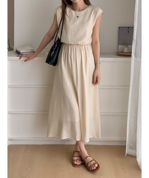 AMAJI（アマジ）の「キャップスリーブロングワンピース（ワンピース）」 - WEAR