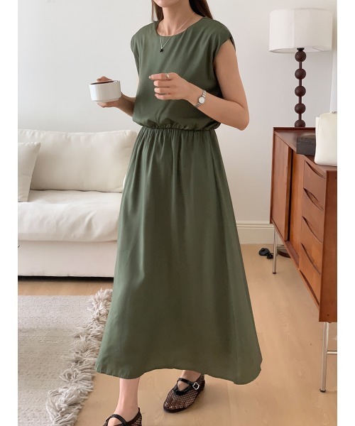 AMAJI（アマジ）の「キャップスリーブロングワンピース（ワンピース）」 - WEAR