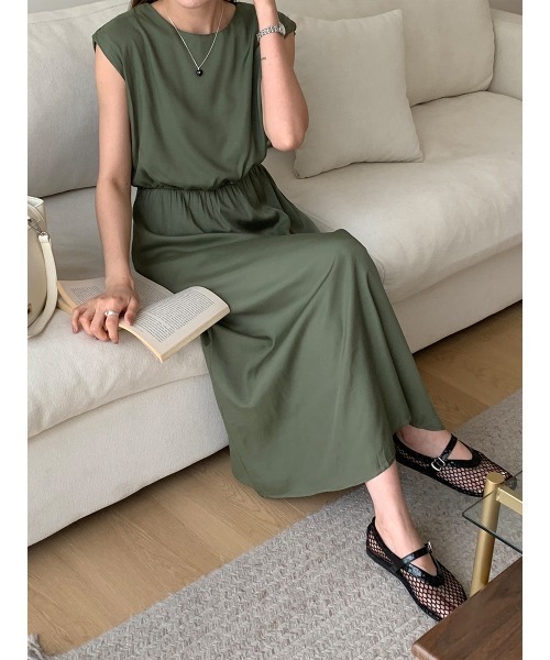 AMAJI（アマジ）の「キャップスリーブロングワンピース（ワンピース）」 - WEAR