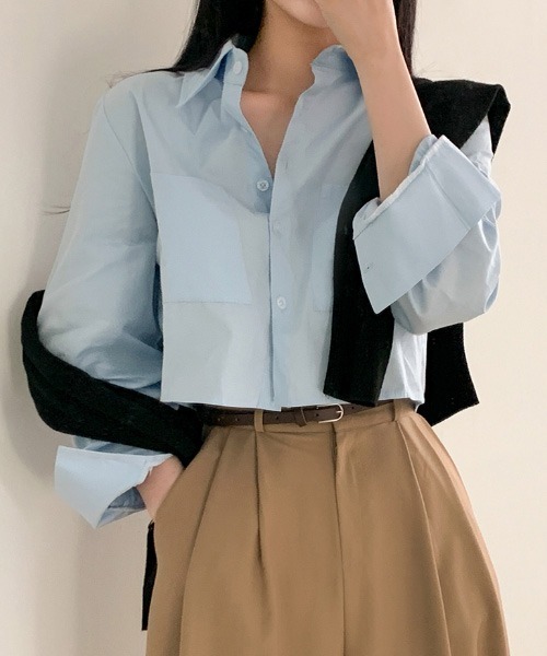 BEIDELLI（ベイデリー）の「[BELLIDE MADE] ダブルポケットベーシッククロップシャツ（シャツ/ブラウス）」 - WEAR