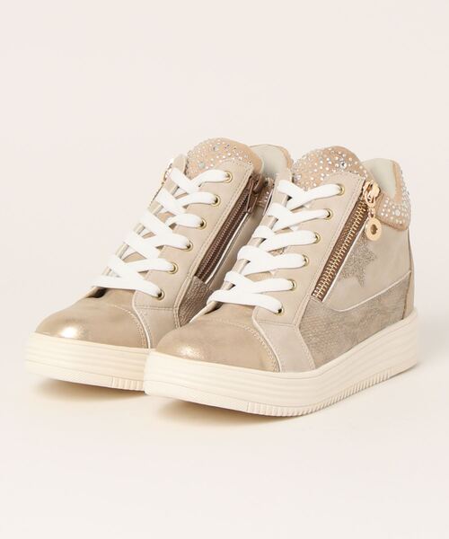 MUUM（ムーム）の「【MUUM】 サイドジップ搭載 厚底ハイカットレースアップスニーカー（スニーカー）」 - WEAR