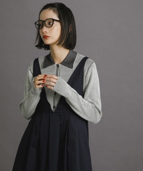 KBF（ケイビーエフ）の「バイカラーポロRIBニット（ニット/セーター）」 - WEAR