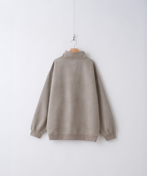 CLEL（クレイル）の「【CLEL】half zip fake suede pullover/ハーフジップフェイクスエードプルオーバー ...