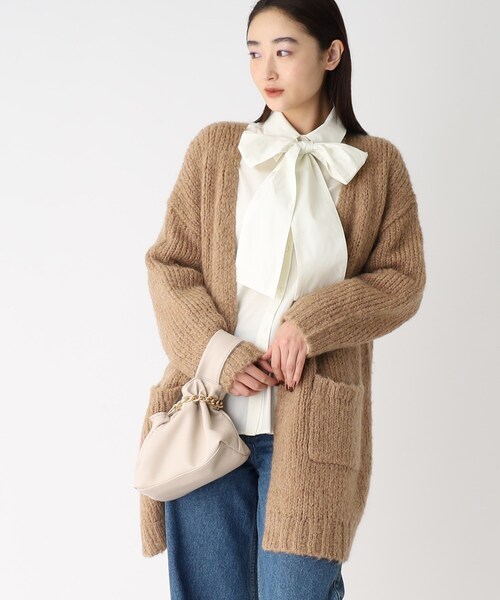 OPAQUE.CLIP（オペークドットクリップ）の「【COFI／コフィル】モヘヤMIX ローゲージVカーディガン（カーディガン/ボレロ ...