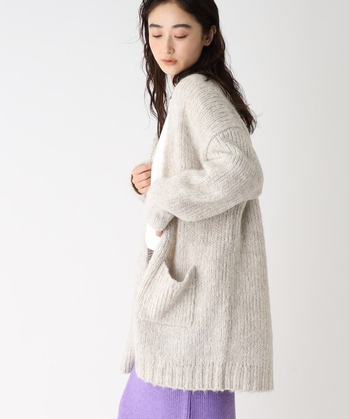 OPAQUE.CLIP（オペークドットクリップ）の「【COFI／コフィル】モヘヤMIX ローゲージVカーディガン（カーディガン/ボレロ ...