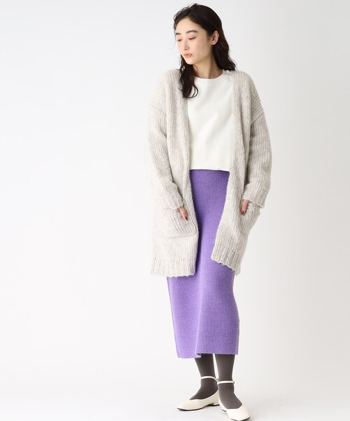 OPAQUE.CLIP（オペークドットクリップ）の「【COFI／コフィル】モヘヤMIX ローゲージVカーディガン（カーディガン/ボレロ ...