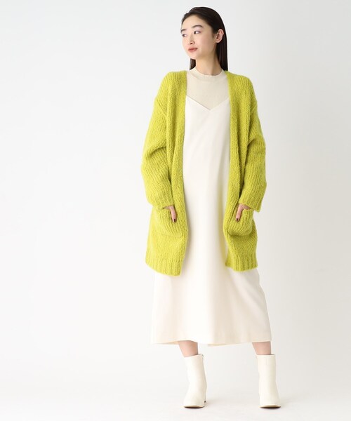 OPAQUE.CLIP（オペークドットクリップ）の「【COFI／コフィル】モヘヤMIX ローゲージVカーディガン（カーディガン/ボレロ ...