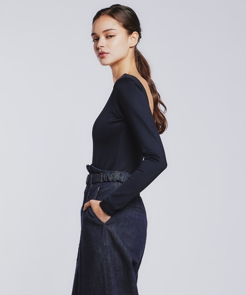 Sov.（ソブ）の「カップ付きストレッチボディスーツ（Tシャツ/カットソー）」 - WEAR