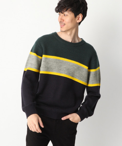GLOBAL WORK（グローバルワーク）の「カラーブロックニットプルオーバー/807578（ニット/セーター）」 - WEAR