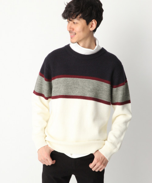 GLOBAL WORK（グローバルワーク）の「カラーブロックニットプルオーバー/807578（ニット/セーター）」 - WEAR