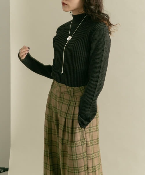 KBF（ケイビーエフ）の「『UR TECH』illi ランダムRIBハイネックニット（ニット/セーター）」 - WEAR