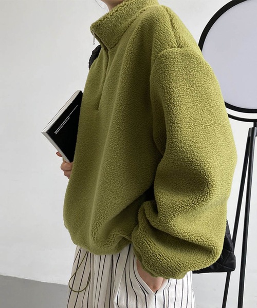 ARGO TOKYO（アルゴトウキョウ）の「Half Zip Boa Thick Pullover ハーフジップ厚手ボアプルオーバー（スウェット）」 - WEAR