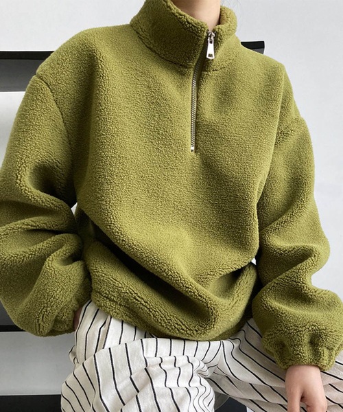 ARGO TOKYO（アルゴトウキョウ）の「Half Zip Boa Thick Pullover ハーフジップ厚手ボアプルオーバー（スウェット）」 - WEAR