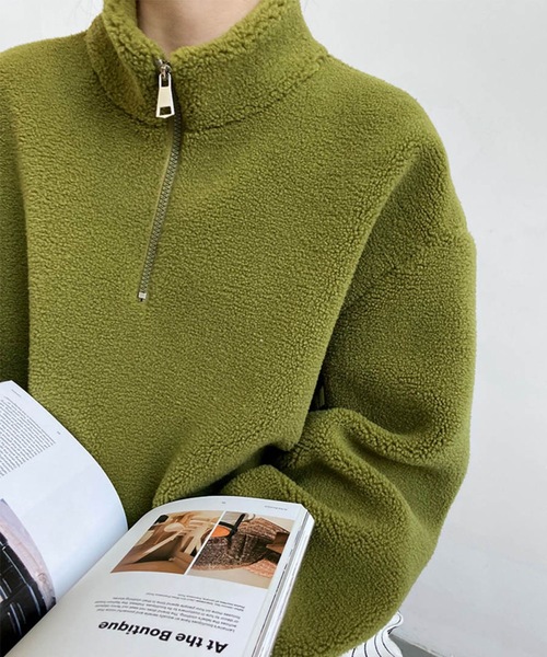 ARGO TOKYO（アルゴトウキョウ）の「Half Zip Boa Thick Pullover ハーフジップ厚手ボアプルオーバー（スウェット）」 - WEAR