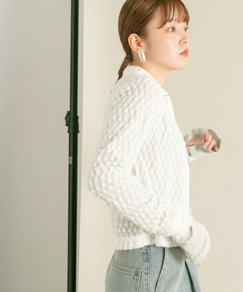 KBF（ケイビーエフ）の「フロントZIPフェザーロングTEE（Tシャツ/カットソー）」 - WEAR