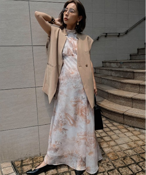 OTONA WRAP VEST SET UP DRESS（ワンピース）｜AMERI（アメリ）のファッション通販 - ZOZOTOWN