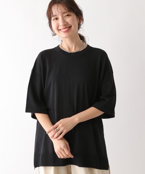 LEPSIM（レプシィム）の「14ゲージ5分袖クルーネック 987572（ニット/セーター）」 - WEAR